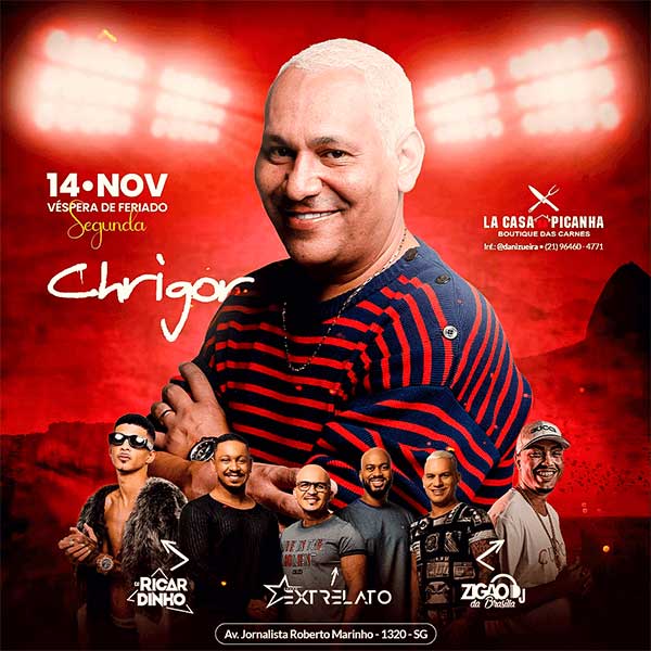 Chrigor em Sao Goncalo - Evento ON