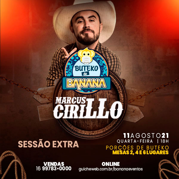 Stand Up Marcus Cirillo - Sessão Extra - Guiche Web