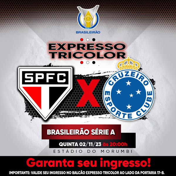 Expresso Tricolor - SPFC x Cruzeiro - Guiche Web