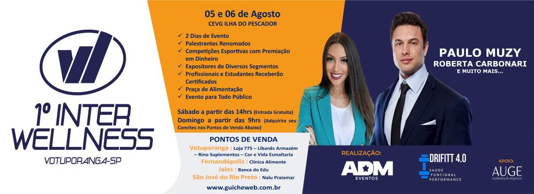 1ª Inter Wellness em 05/08/2023, CEVG Ilha do Pescador - Inter Wellness VOTUPORANGA/SP compre em ...