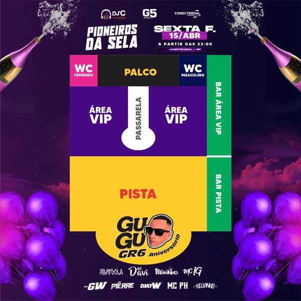 Aniversário Gugu GR6 em Jaboticabal - Guiche Web