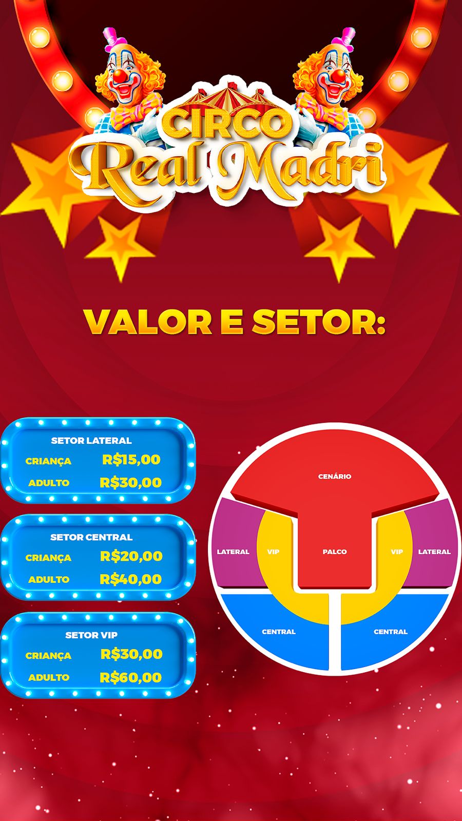 Circo Real Madri | Dom 06.AGO 16h - Guiche Web